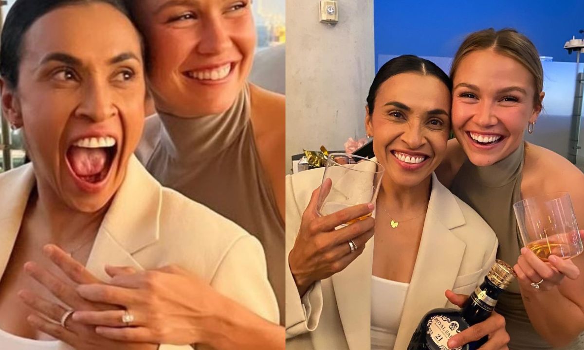 Marta anuncia noivado com colega de time 11 anos mais nova : 'Amor'