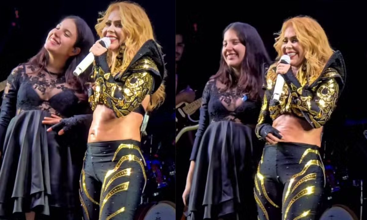 Joelma se emociona com filha grávida de baterista da própria banda