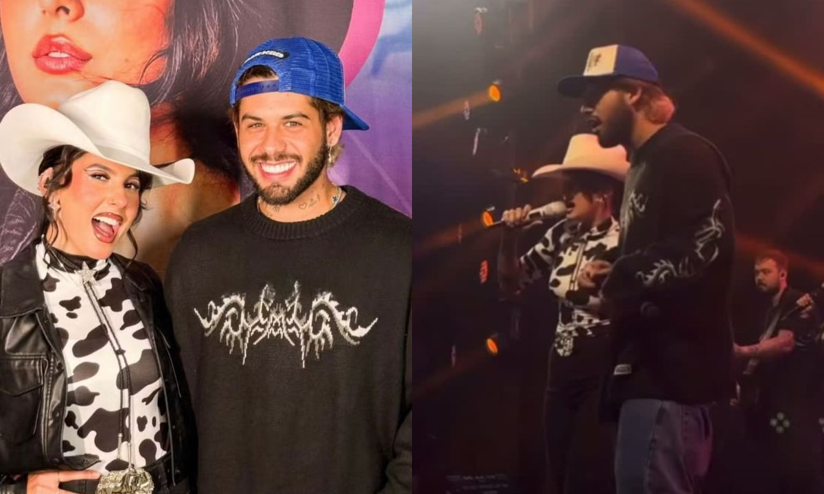 Zé Felipe aparece em show de Ana Castela e é constrangido com pedido