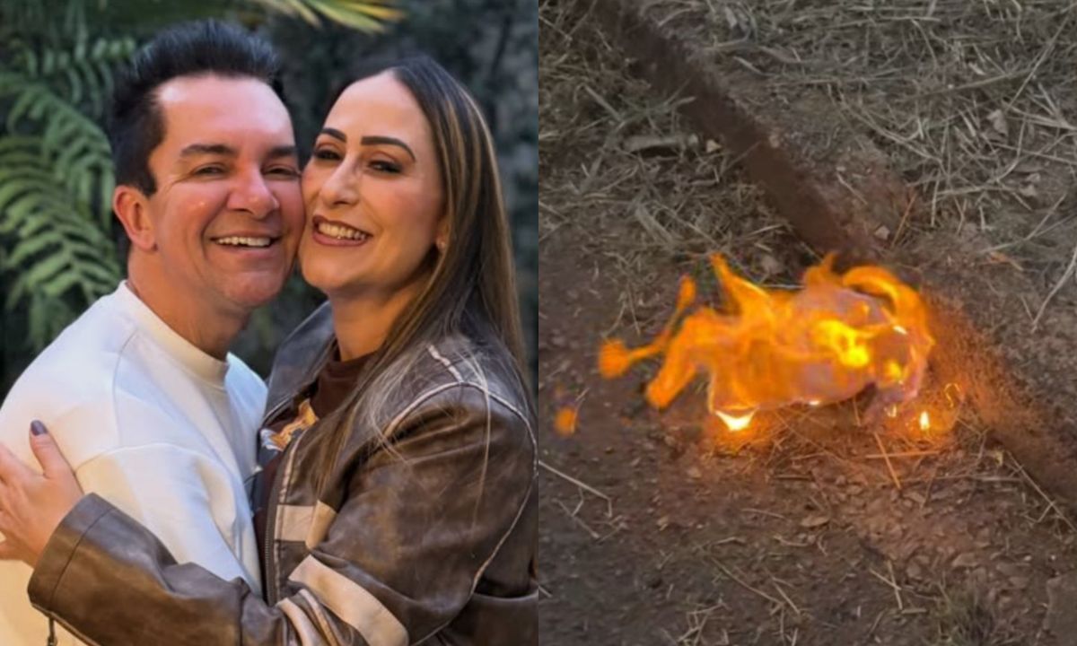 Esposa de Regis Danese revela causa de incêndio após queimar Labubu