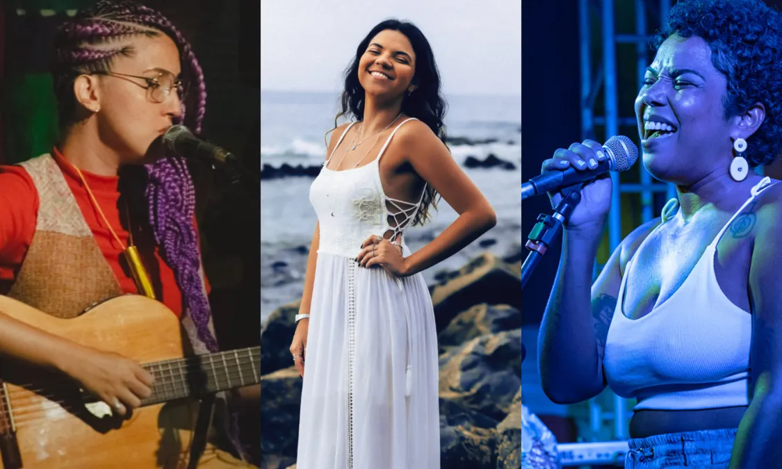 Nina Sol, Karen Cuzco e Raíssa Araújo cantam no Bistrô das Artes