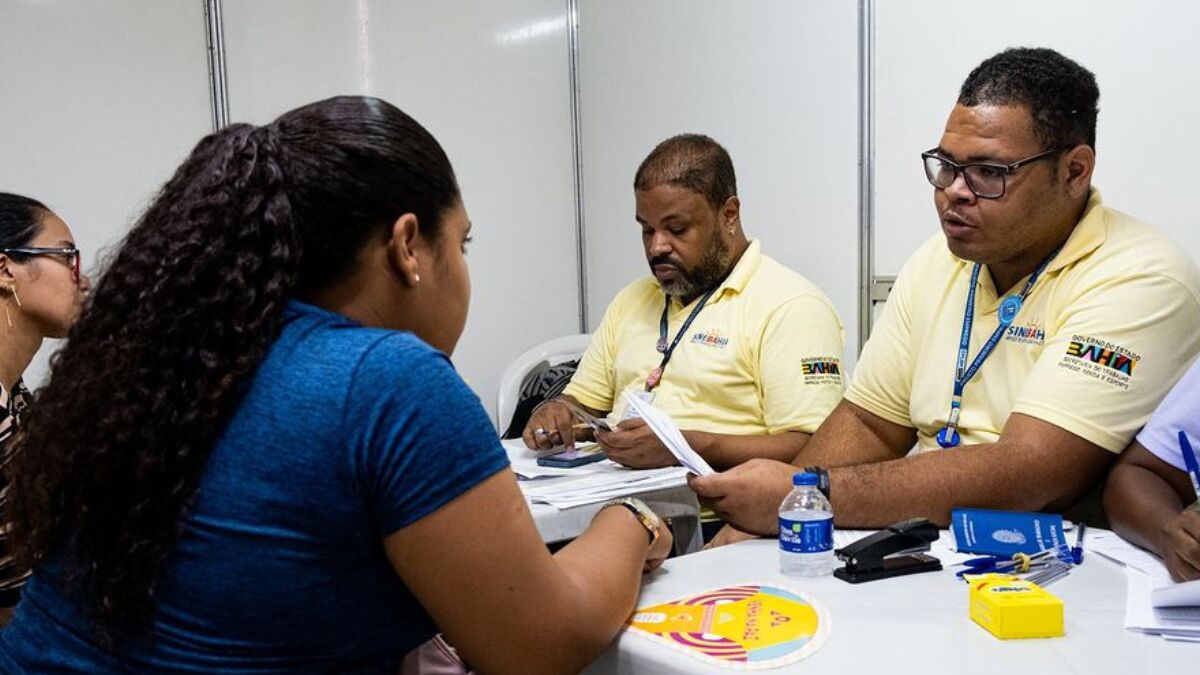 SineBahia abre 282 vagas de emprego na Bahia nesta segunda-feira (18)