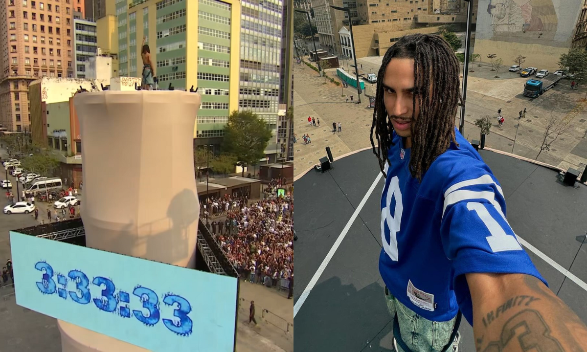 Matuê lança álbum '333' a quinze metros de altura em São Paulo