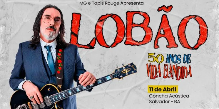 Lobão comemora 50 anos de carreira em Salvador; saiba detalhes
